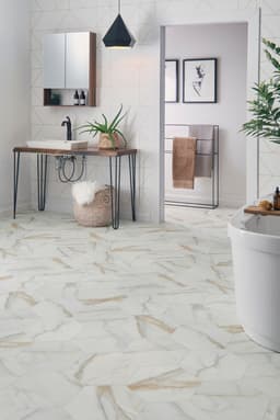 Luxury Vinyl Sheet Platinum Carrara Ivory 130470 | Mannington